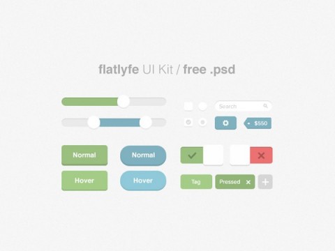 The Top 50 Free Flat Design UI Kits & Templates