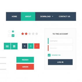 The Top 50 Free Flat Design UI Kits & Templates